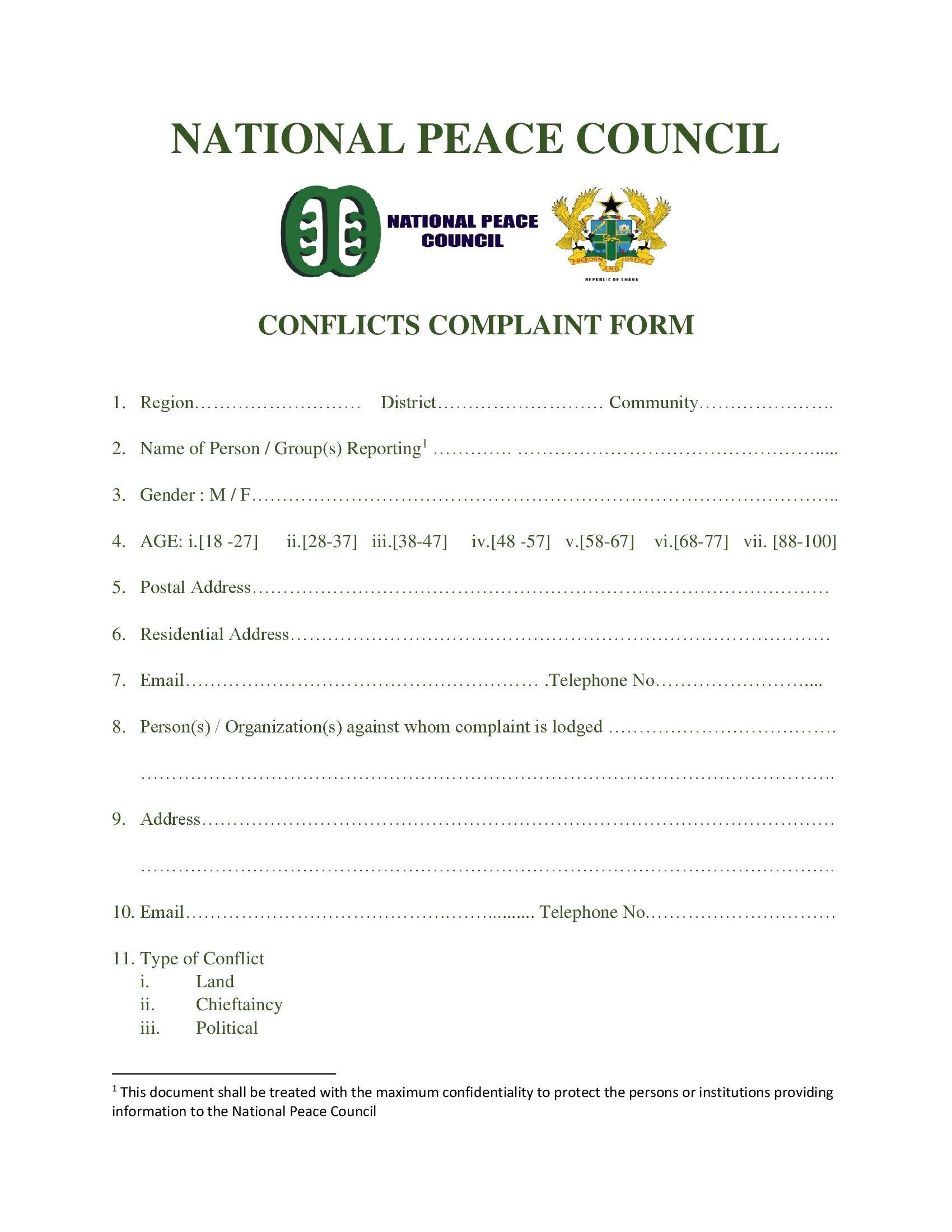 Conflict Reporting Protocols - National Peace Council | Ghana